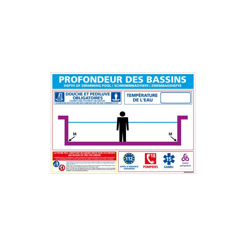 PANNEAU PROFONDEUR PISCINES PERSONNALISABLE (BASSINS PLATS) (D0721_PLAT ...