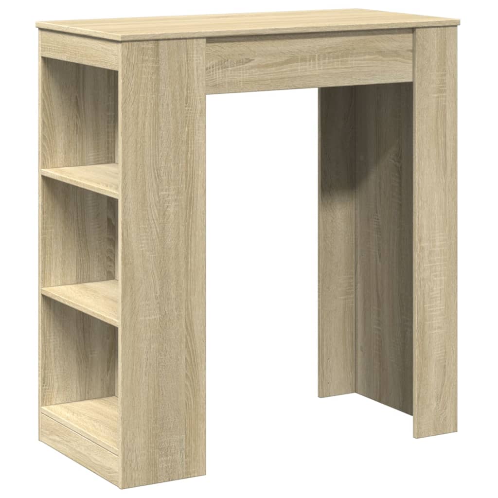 Mesa alta bar con estantes madera roble Sonoma 95x47x103,5 cm | Leroy ...
