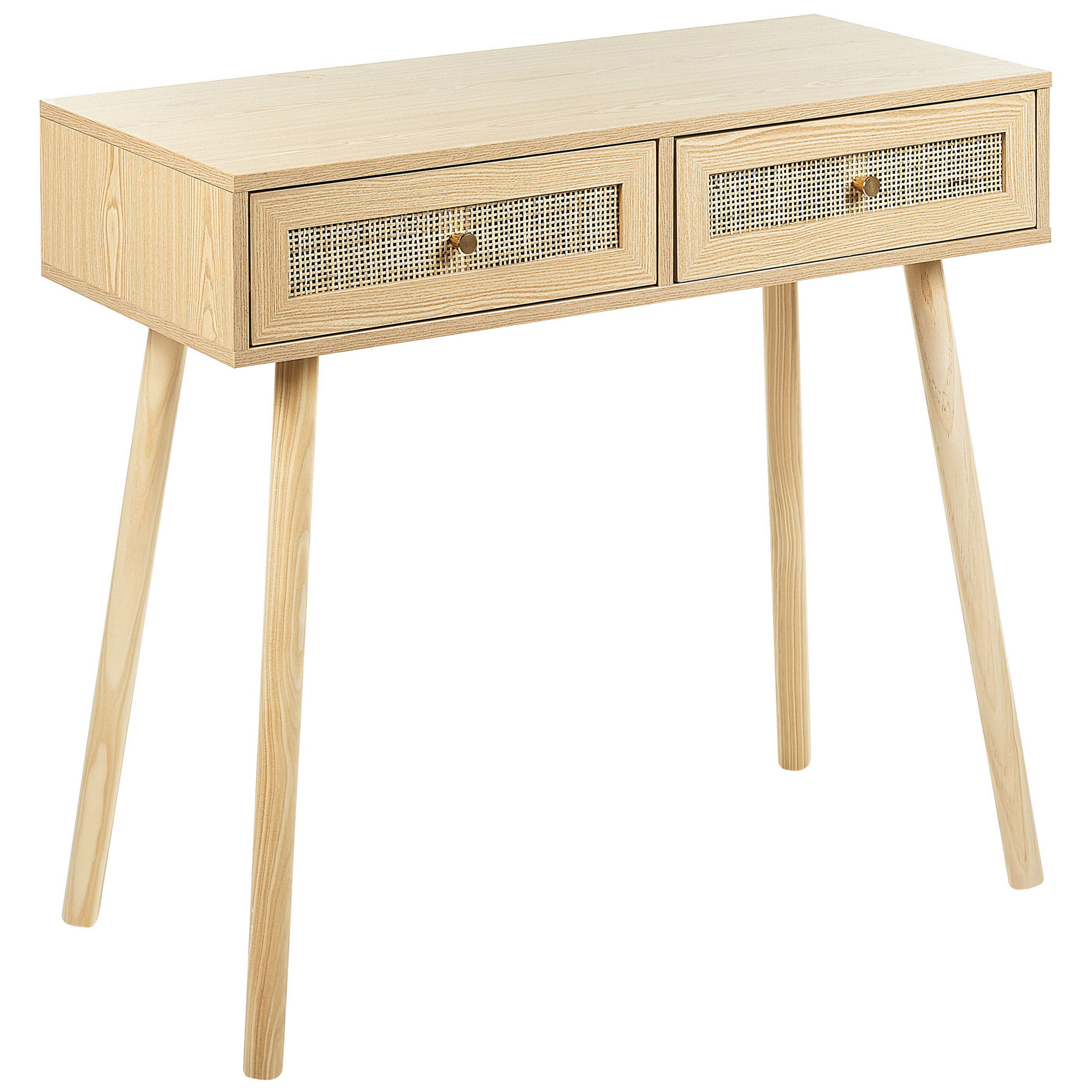 Beliani Console en rotin clair ODELL | Leroy Merlin