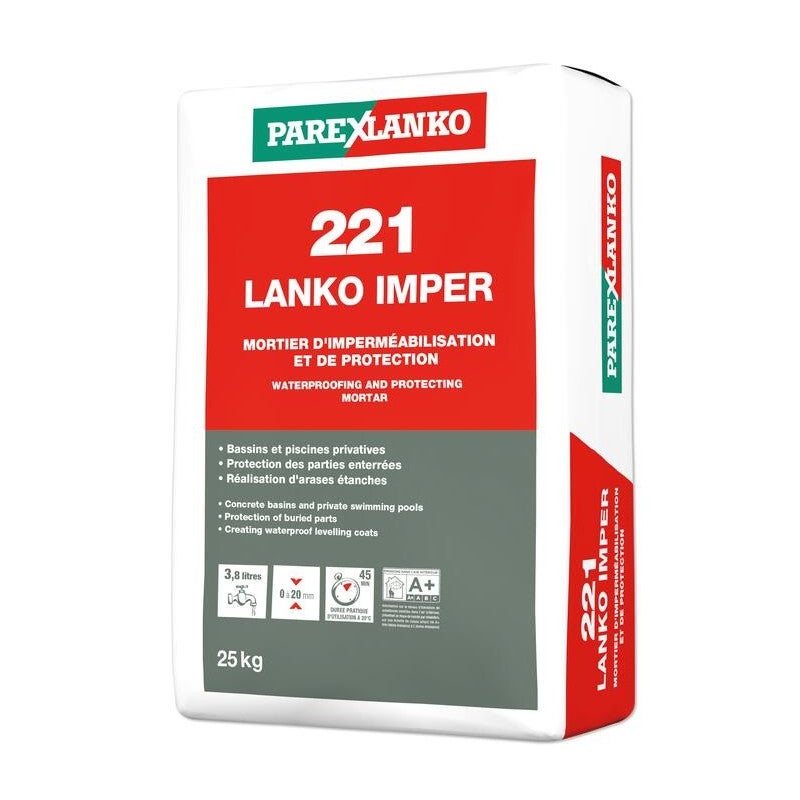 221 Lanko Imper - Mortier d'imperméabilisation - Parexlanko | Bricoman