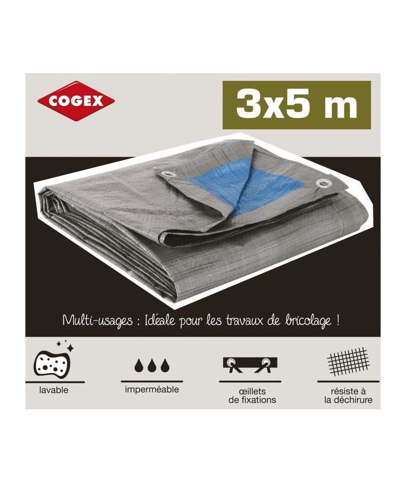 COGEX Bâche de protection 3x5m | Leroy Merlin
