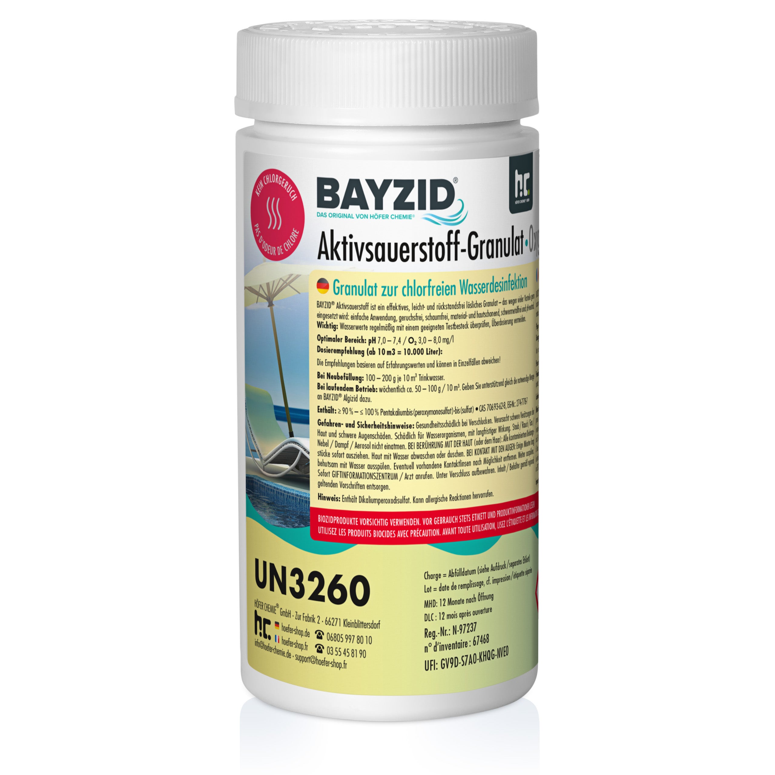 1 x Oxygène actif BAYZID® – granulés en pot de 1 KG | Leroy Merlin