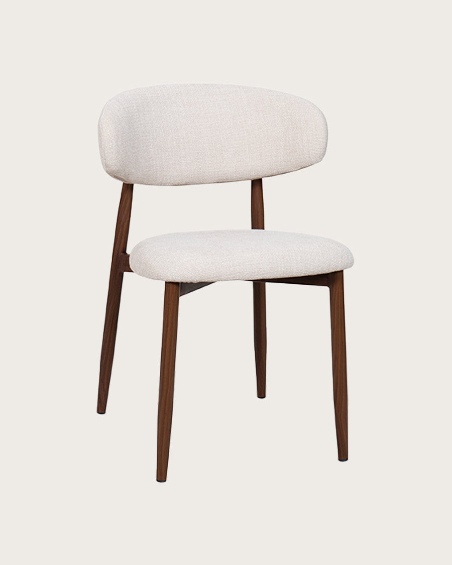 Kerin - Lot de 2 chaises en tissu et pieds métal | Leroy Merlin