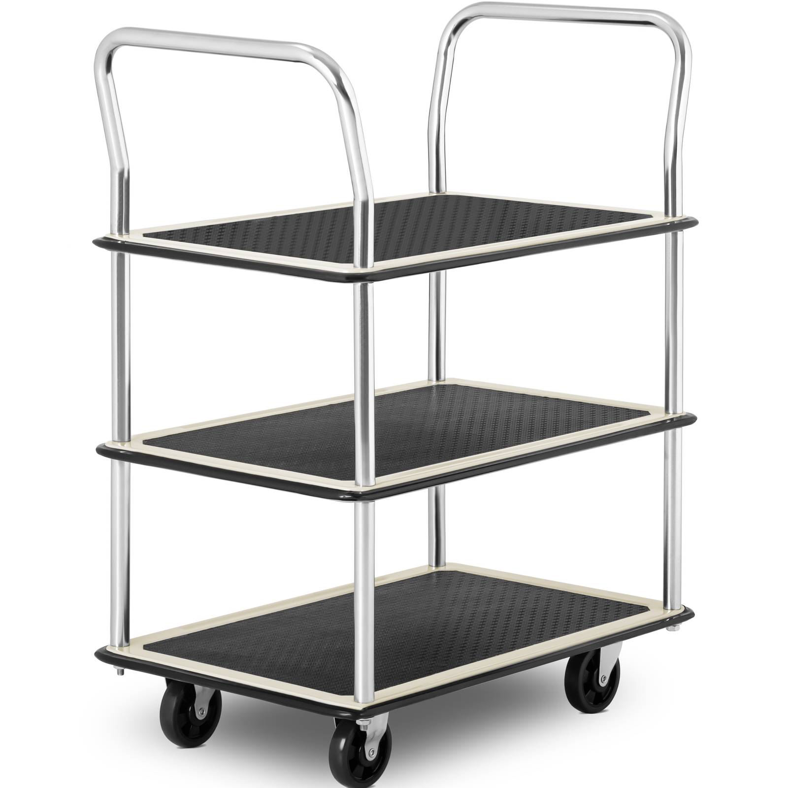 Carrello Con Pianale 150 Kg Carrello Piattaforma Portapacchi 3 Ripiani ...