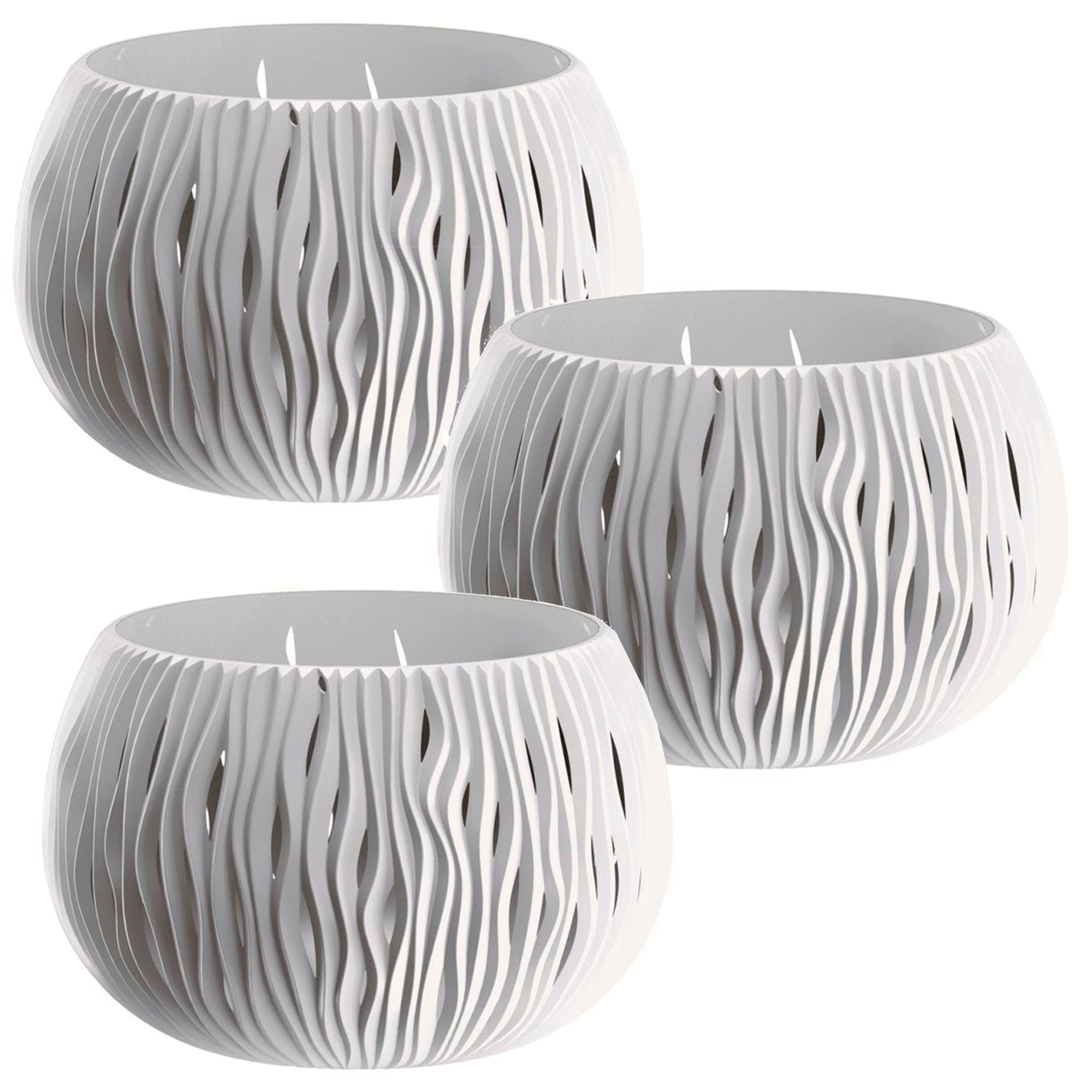 3x Prosperplast Bowl Plastic Sandy con serbatoio in bianco, 13.6 (alto ...
