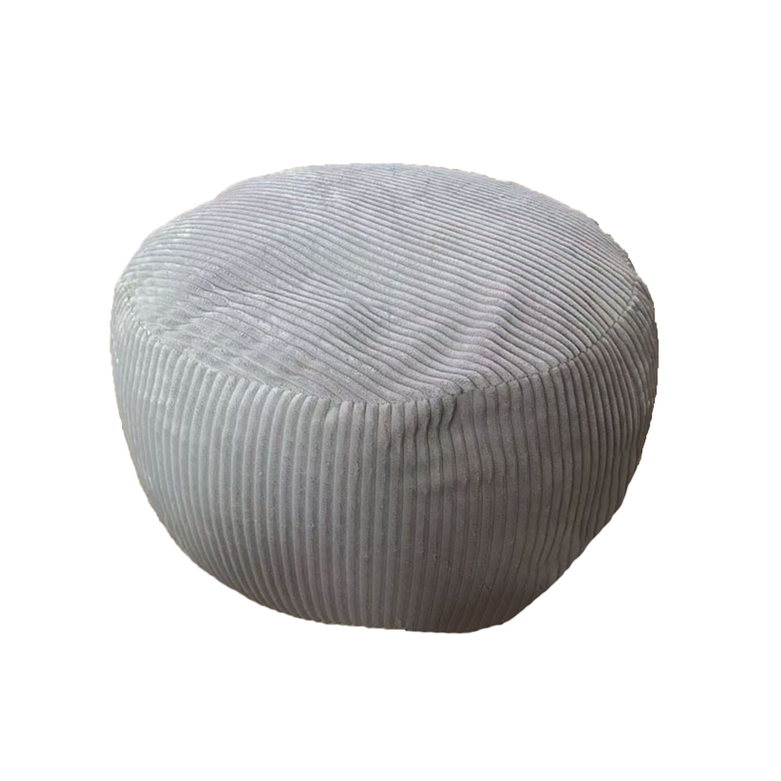 Pouf, cord, H x D : 25 x 35 cm, rembourrage en polystyrène, coussin de ...