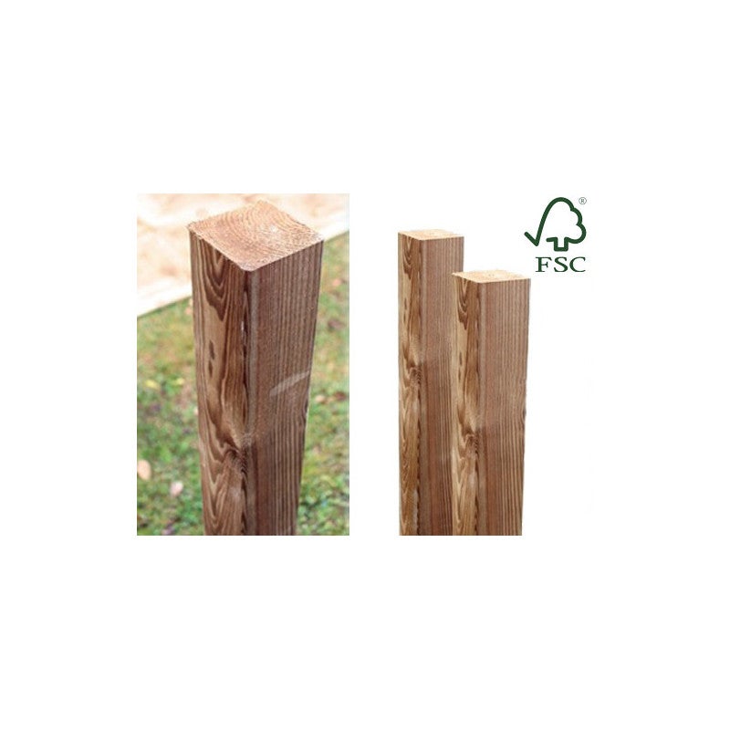 Poste cuadrado de madera impregnada 9x9x240 cm – Soporte robusto para ...