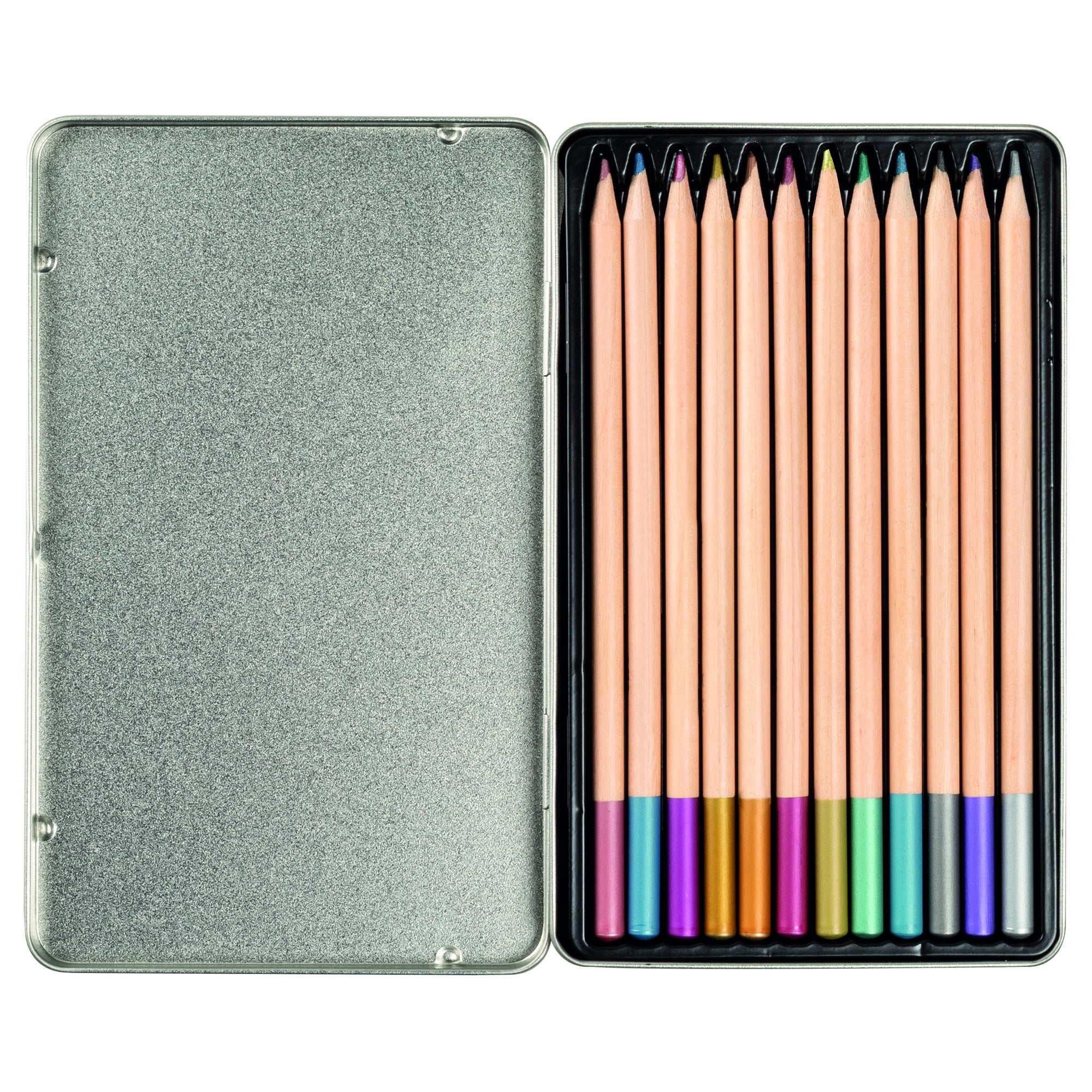 Matite colorate in legno metallizzato, PIMP AND CREATE, 12 pezzi in ...