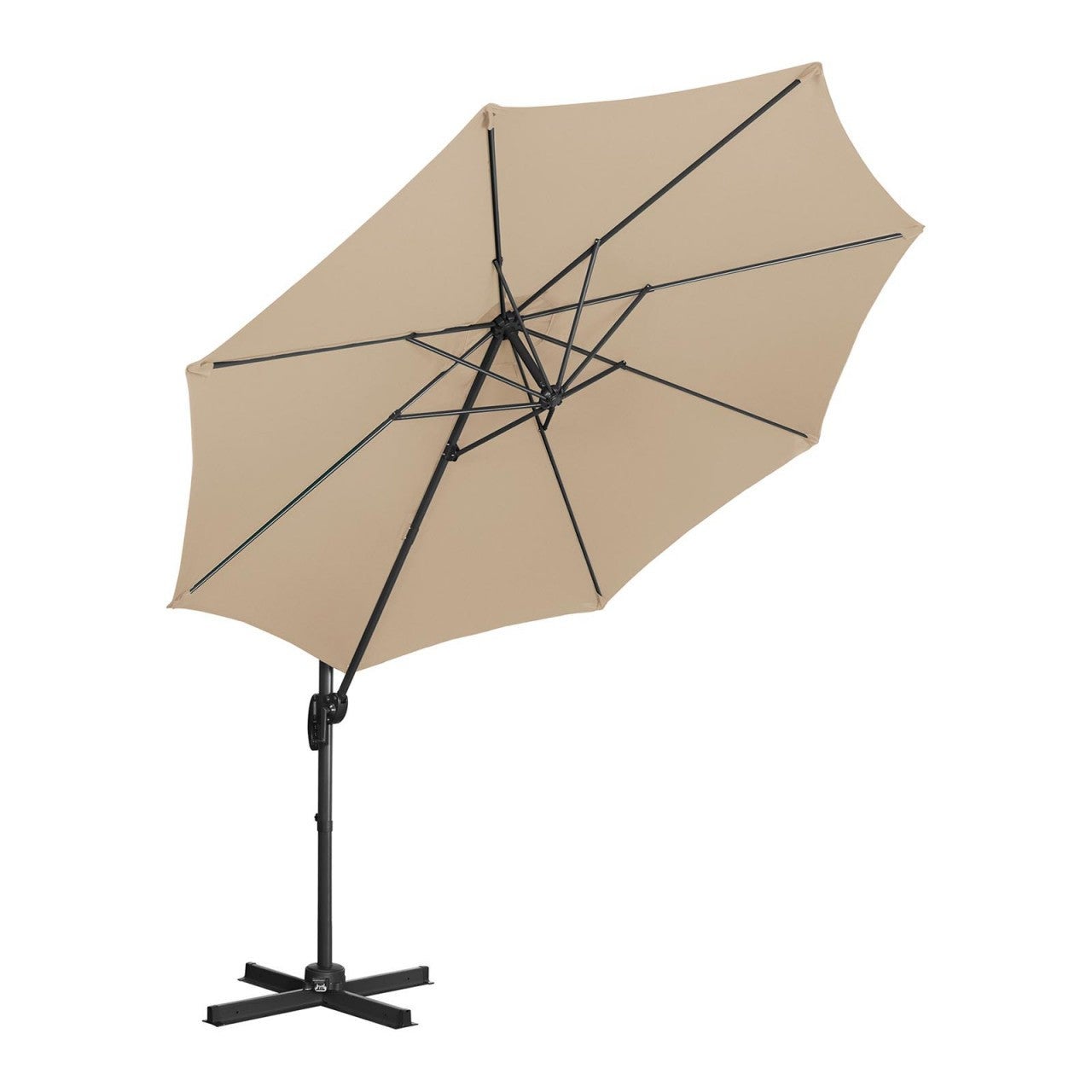 Parasol de jardin meuble abri terrasse rond diamètre 300 cm pivotant ...