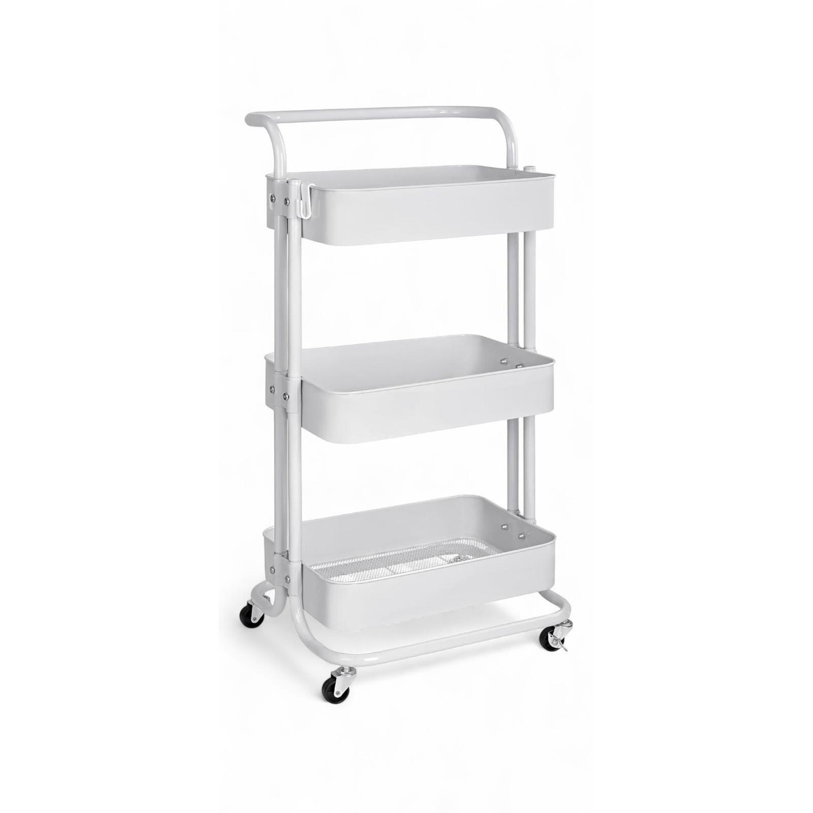 ORION91 CARRO RESISTENTE METALICO CON RUEDAS MULTIUSOS COLOR BLANCO 82 ...