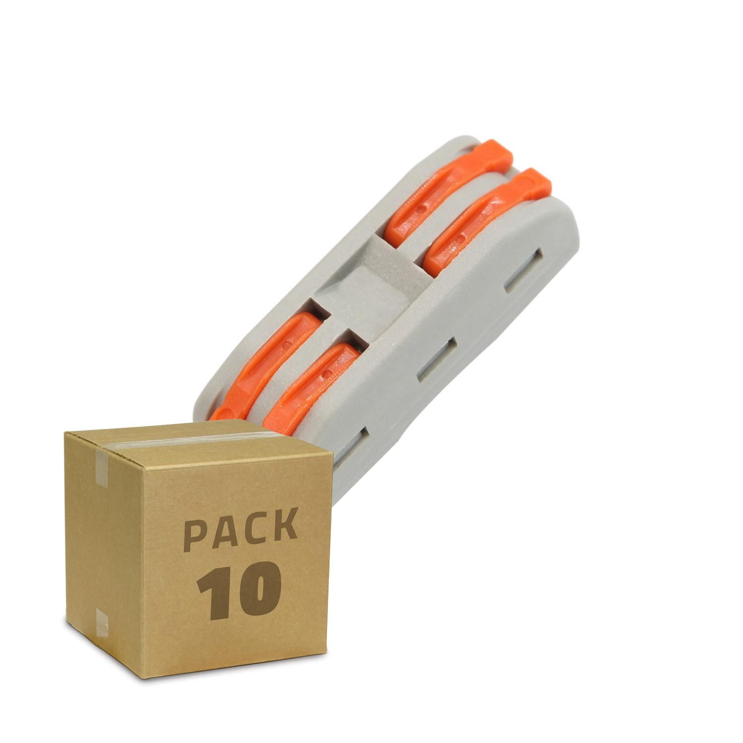 Pack 10 Connecteurs Rapides 2 Entrées et 2 Sorties SPL-3 pour Câble ...