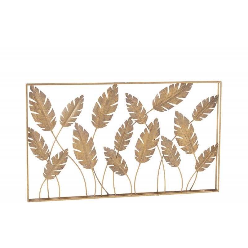 Decoración mural de hojas doradas 119x70x9cm | Leroy Merlin