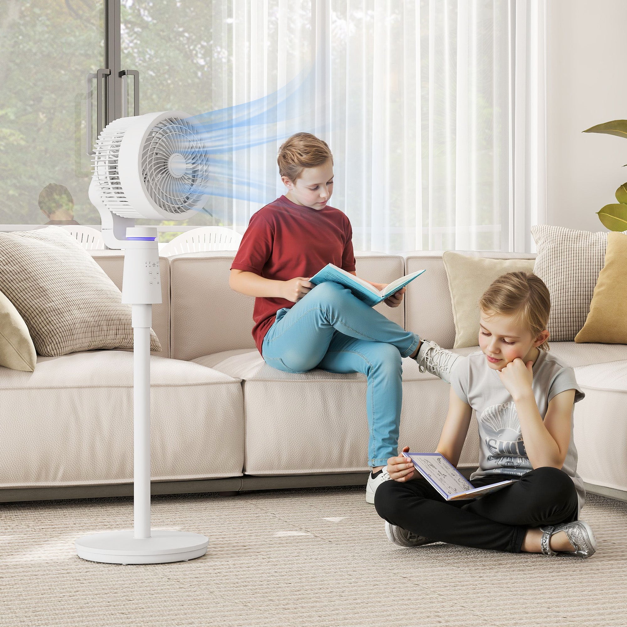 Ventilador circulador de aire oscilante ajustable de 70° a 90°, con ...