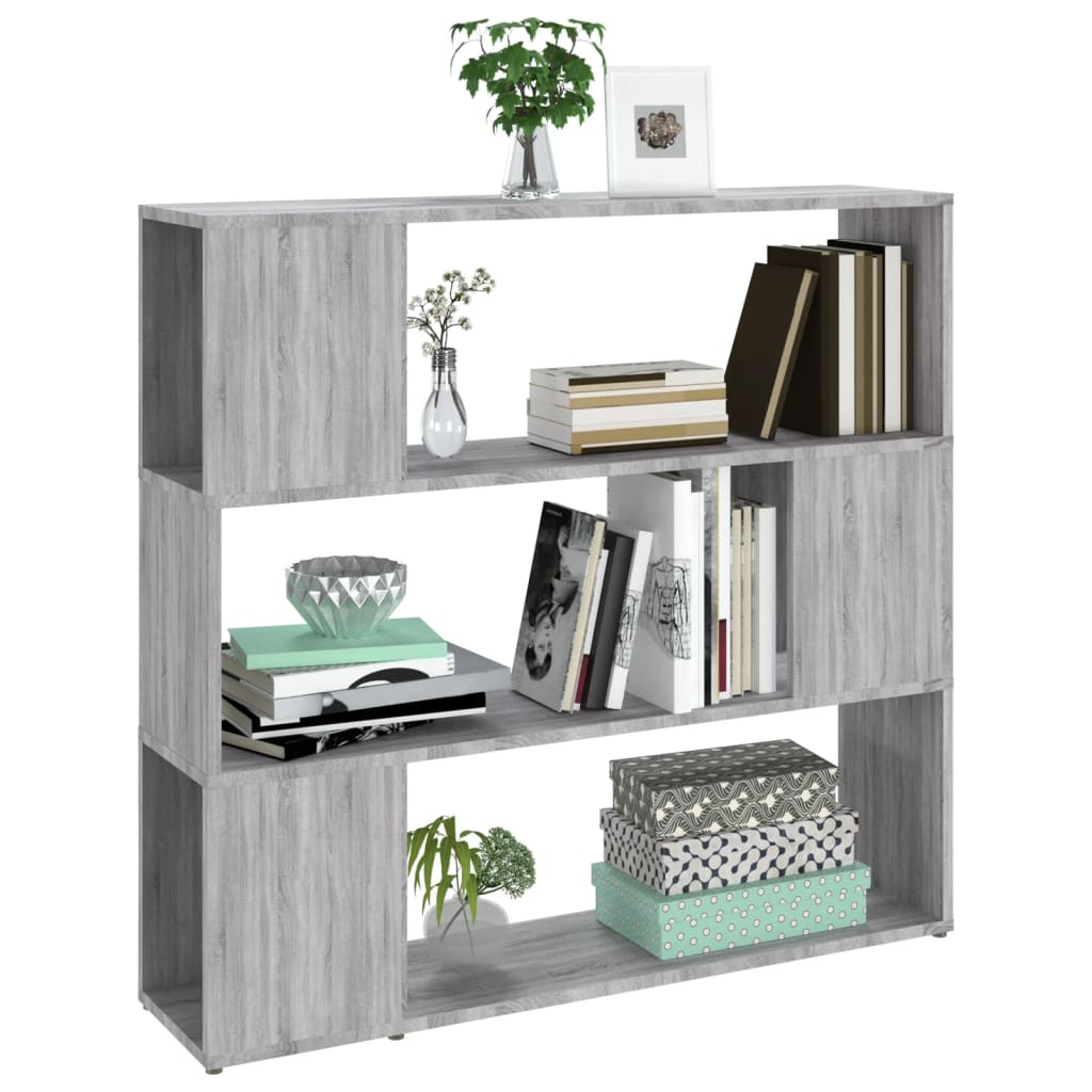 Bibliothèque séparateur en bois Driko 100cm - Simple et moderne-Chêne ...