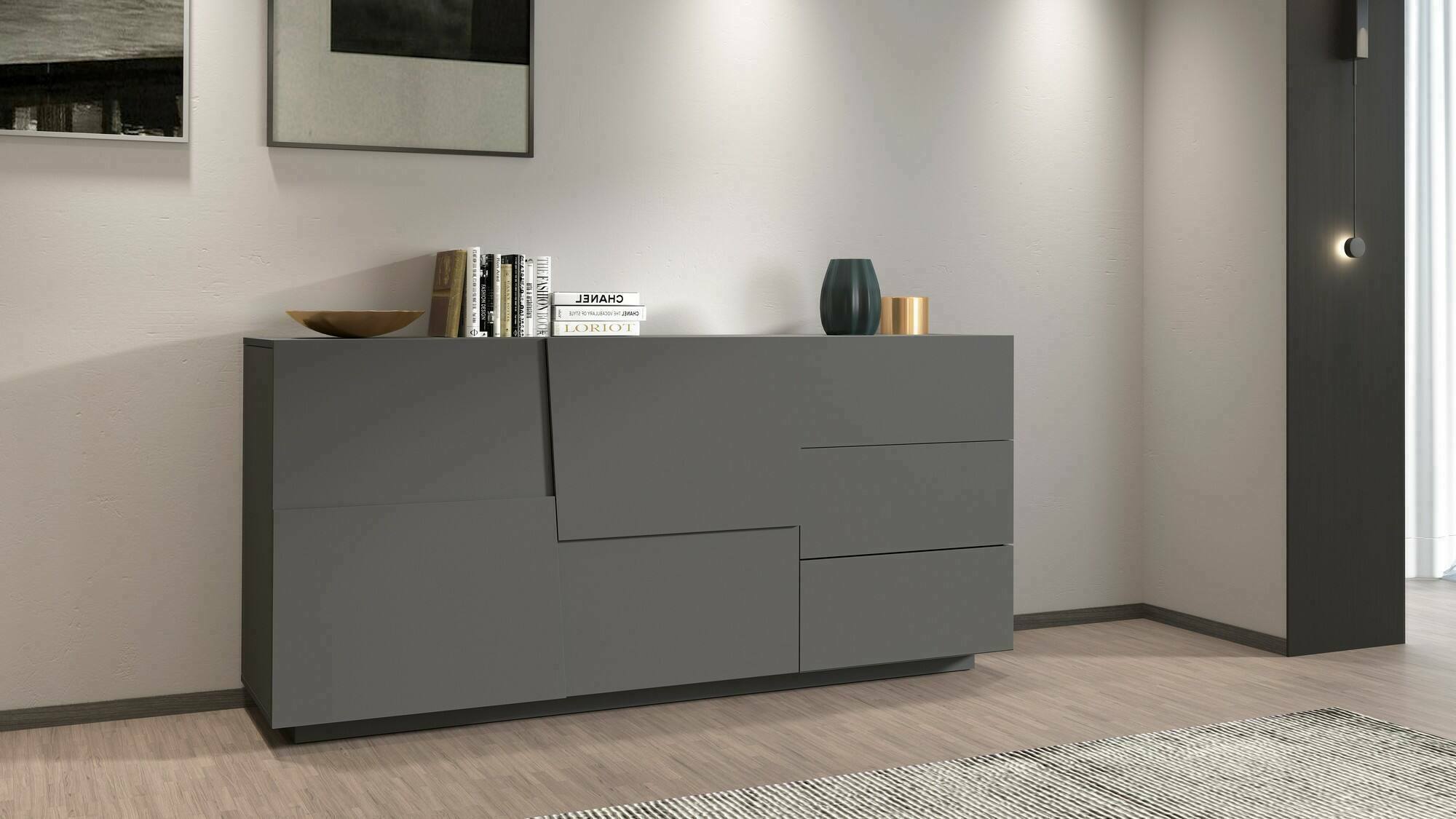 Buffet Xavier, Buffet de salon, Buffet de salon avec 2 portes et 3 ...