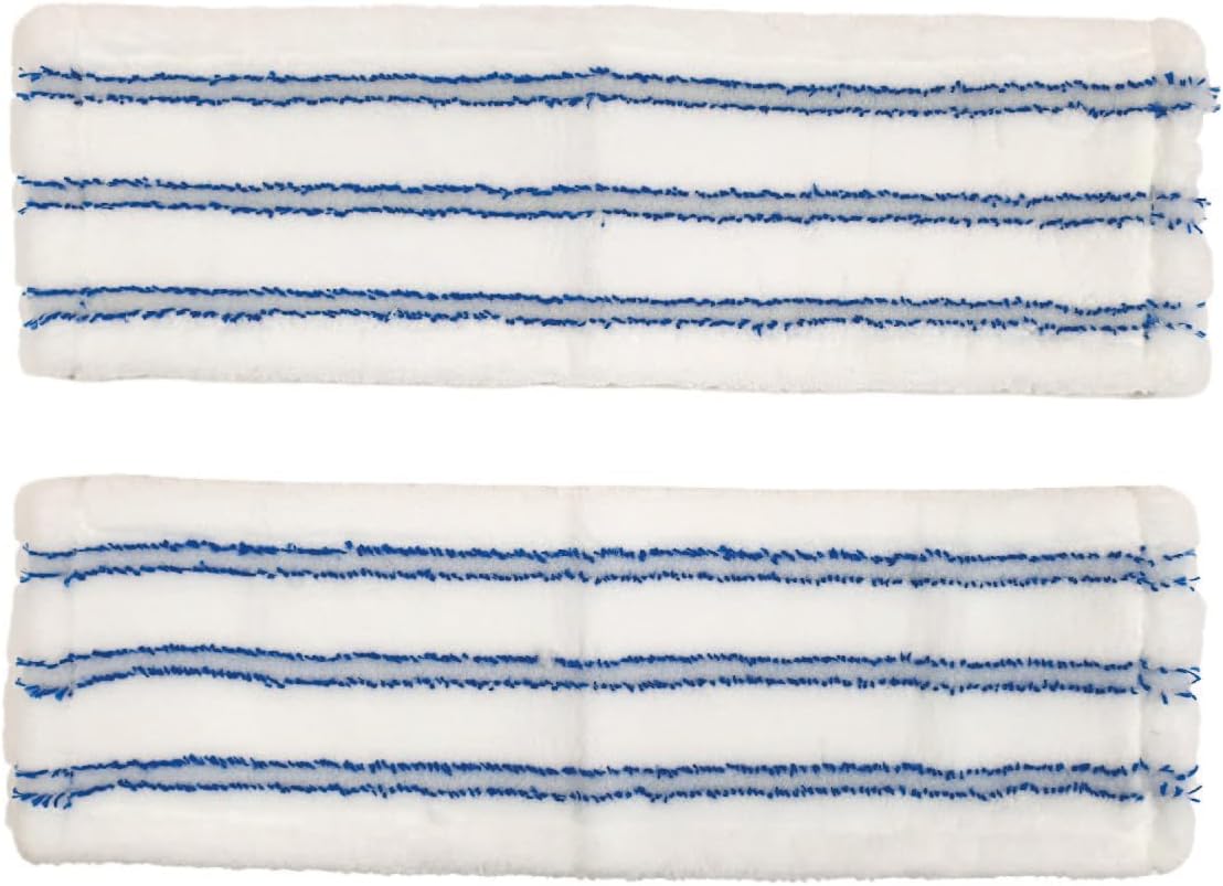 Lot de 2 Housses Plates Microfibre Grattantes 40 x 14 cm - pour Balai ...