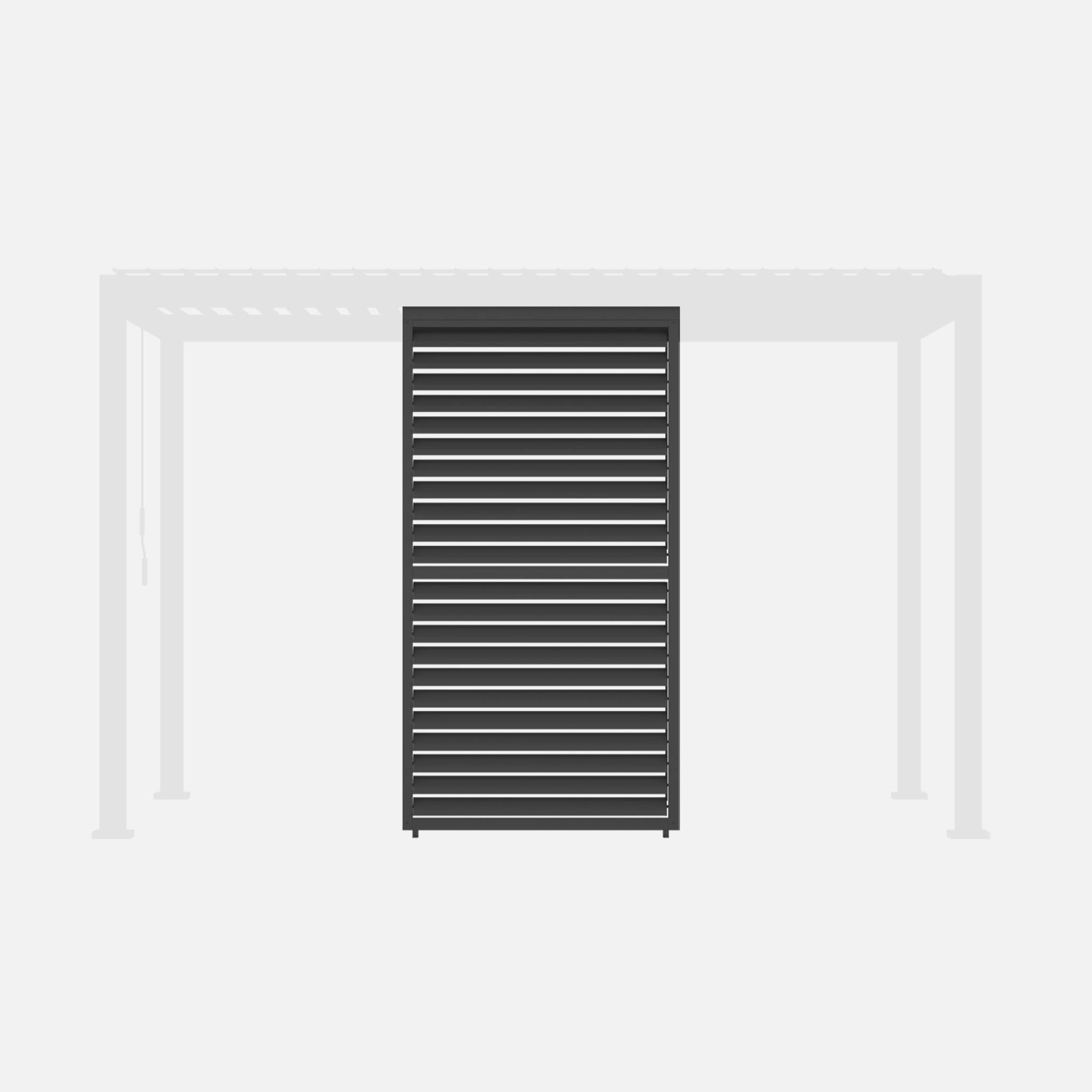Persienne à lames orientables 130cm pour pergola aluminium anthracite ...