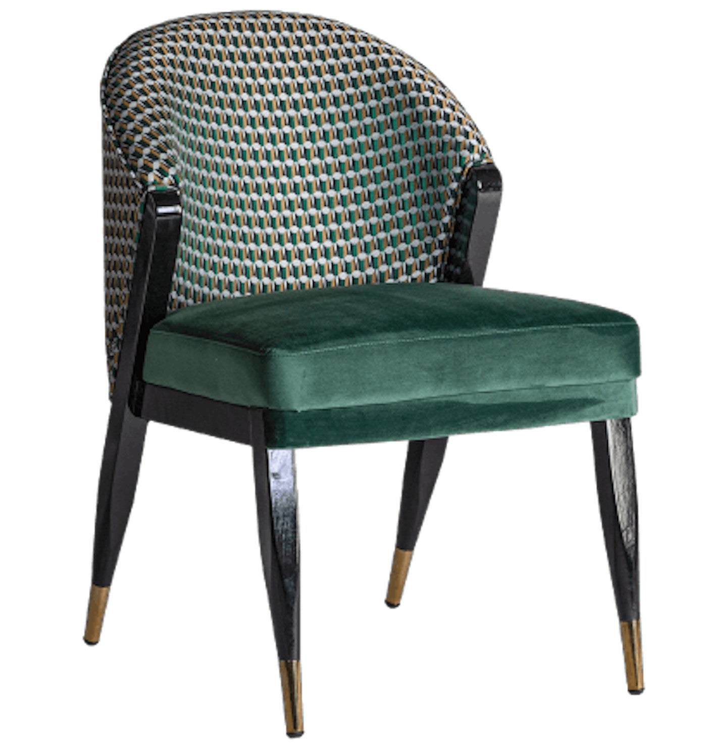 Chaise verte et noir art déco Korne | Leroy Merlin