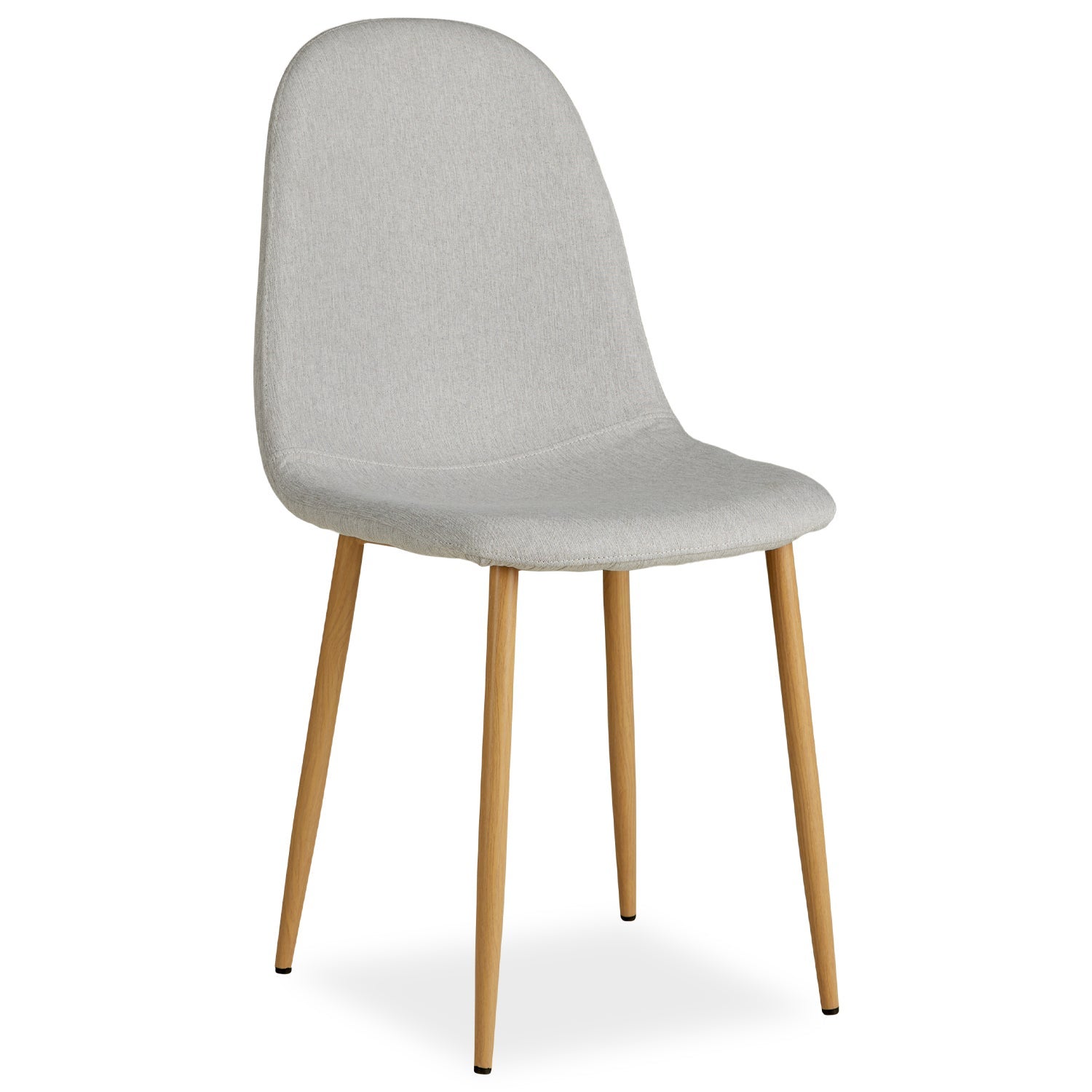 Cómoda y moderna silla de cocina/comedor en tela gris con patas de ...