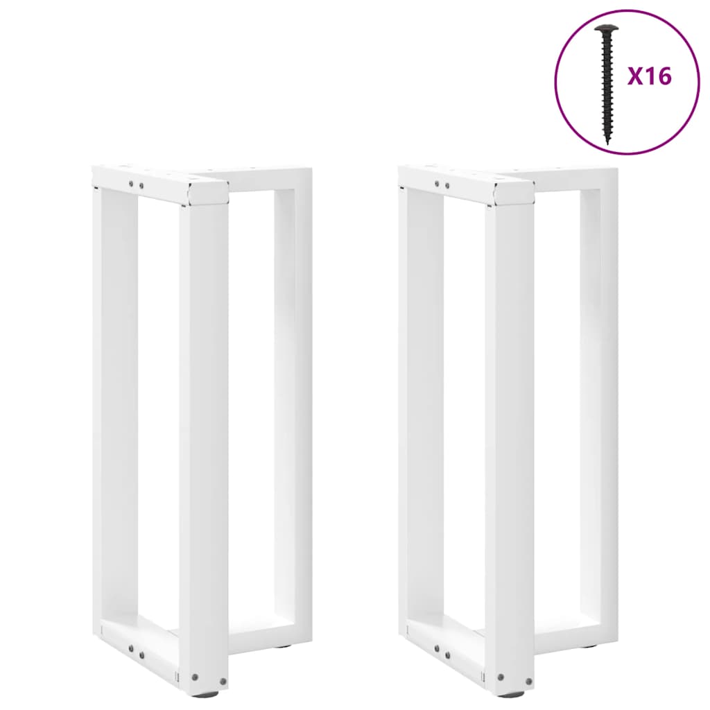 Pieds de table de bar forme de T 2 pcs blanc 40x35x(91-92) cm | Leroy ...