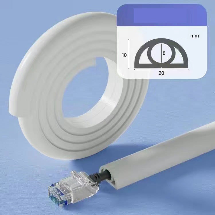 Cache-fils mural autocollant 100 cm, 10 x 20 x 8 mm, blanc | Leroy Merlin