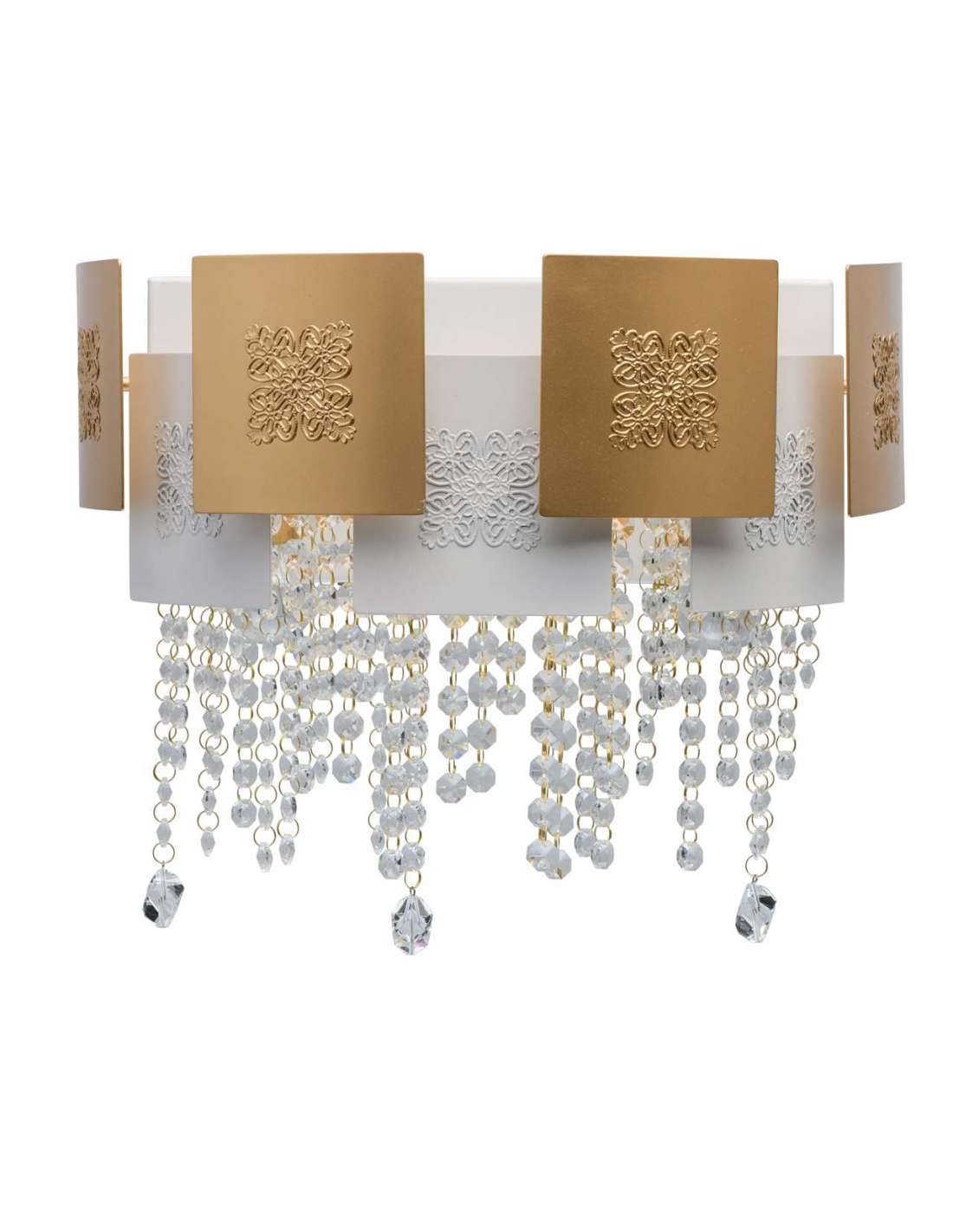 Crystal Carmen matt gold +matt white metal transparent crystal ...