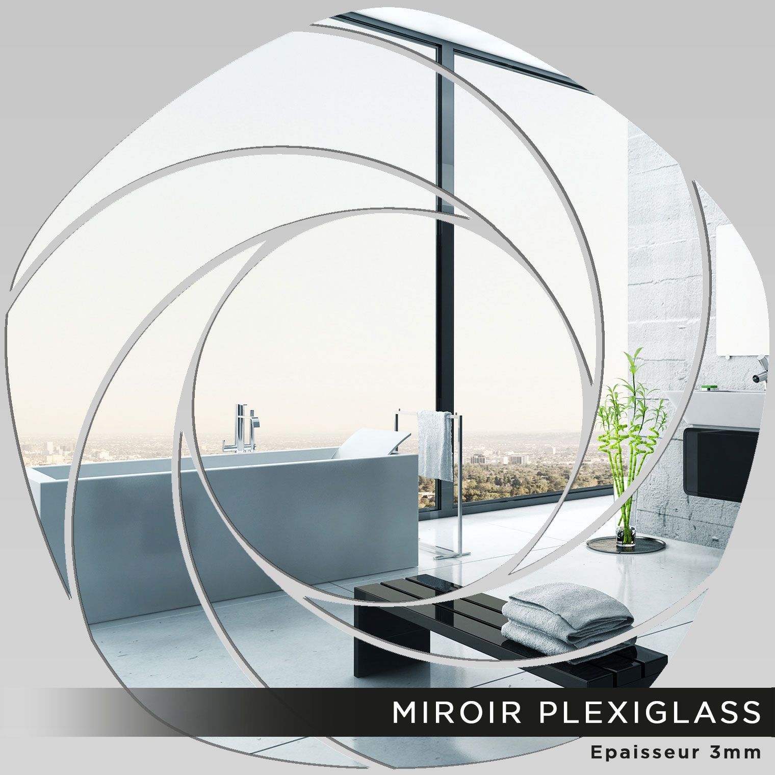 Miroir Plexiglass - Design 3617689978765 - 40x40 cm | Leroy Merlin