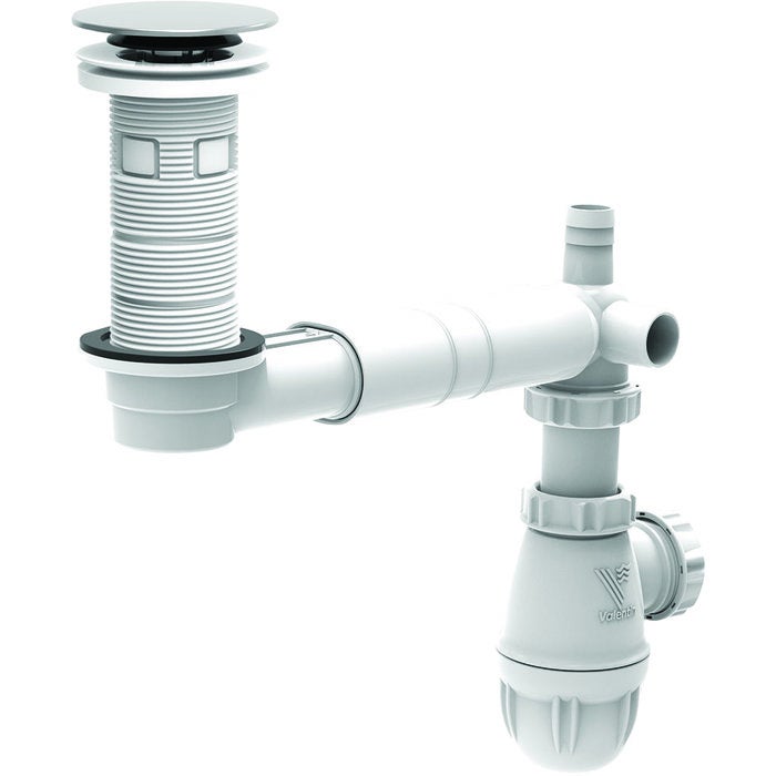 Bonde lavabo avec tubulure extra-plate et siphon 62500000000 | Leroy Merlin