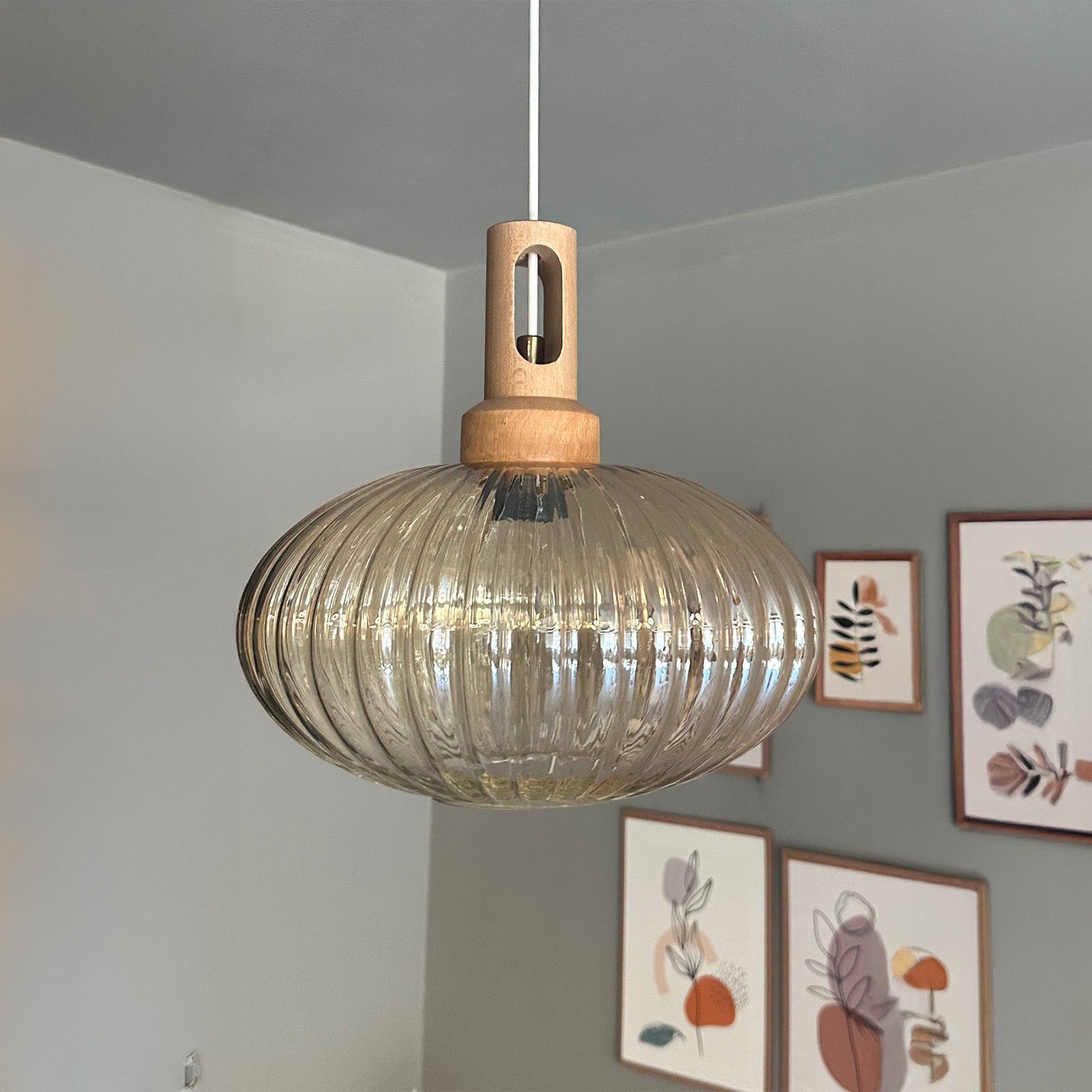 Bamyum Elegant Lustre Simple en Verre Couleur Miel Avec Tête de Lit en ...