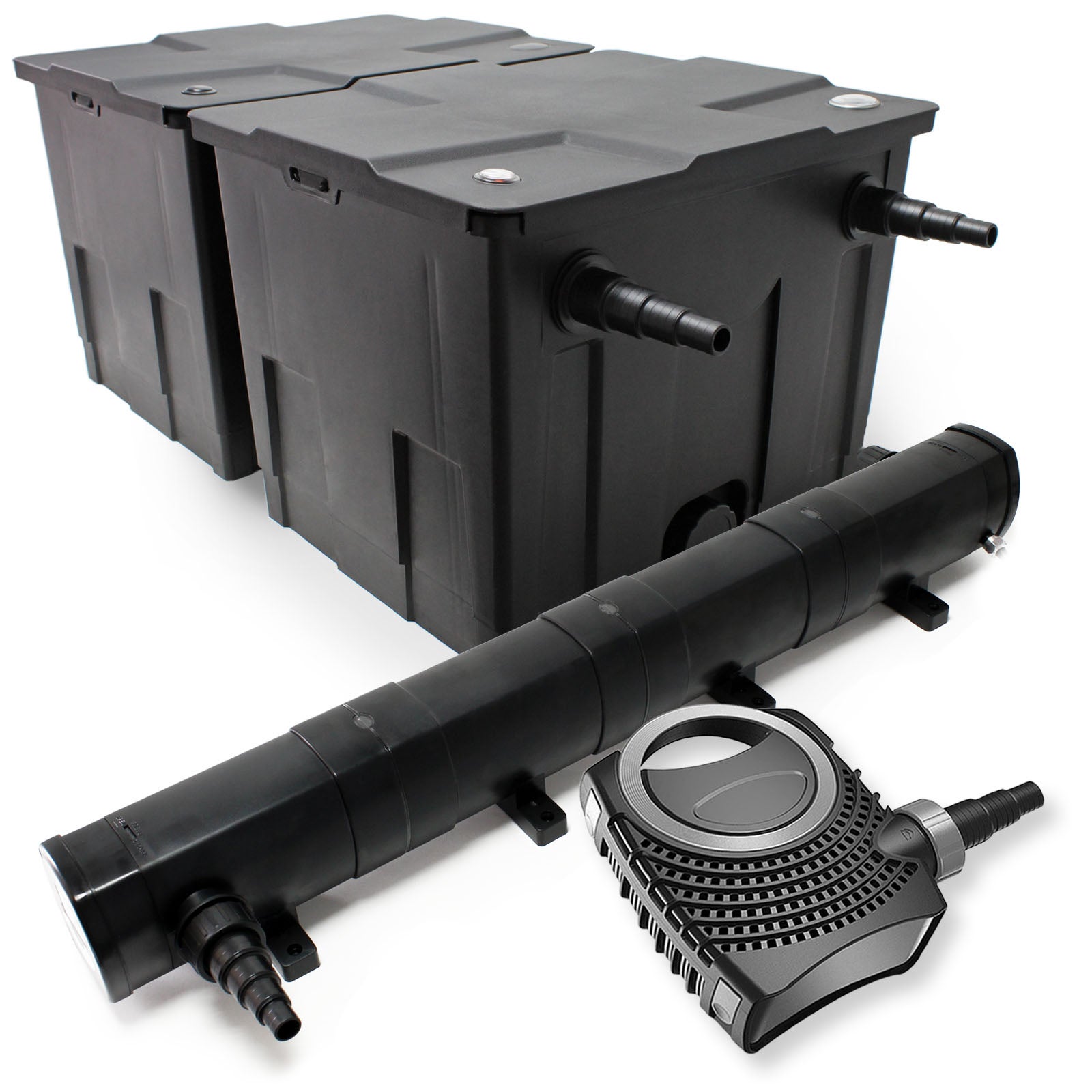 Kit de filtrado de estanque Bio filtro 60000l filtro UVC, 72 w 115W ...