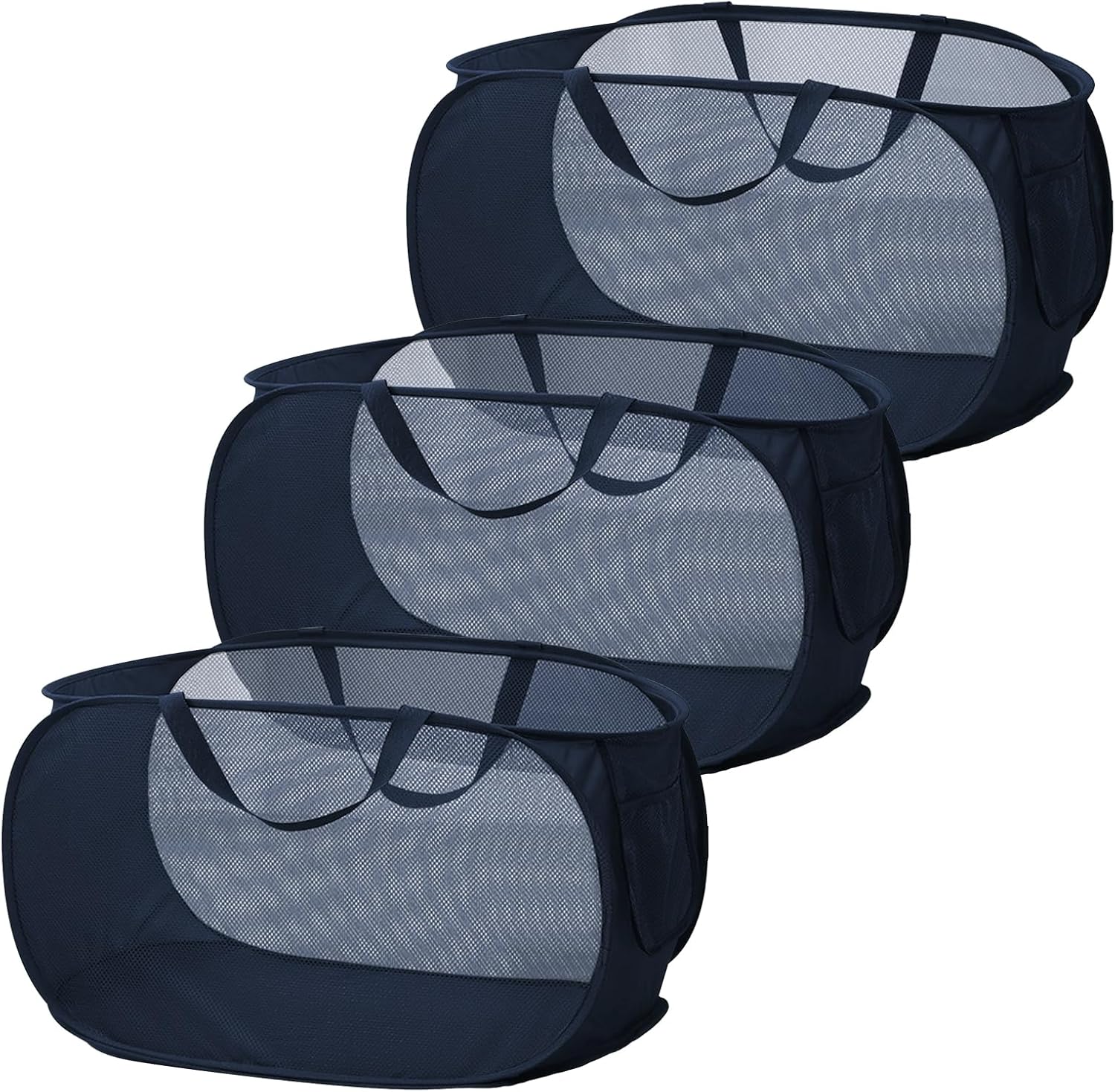 Panier a Linge Pliable, 3 Pièces Pop-Up Panier Linge Pliable, Paniers à ...