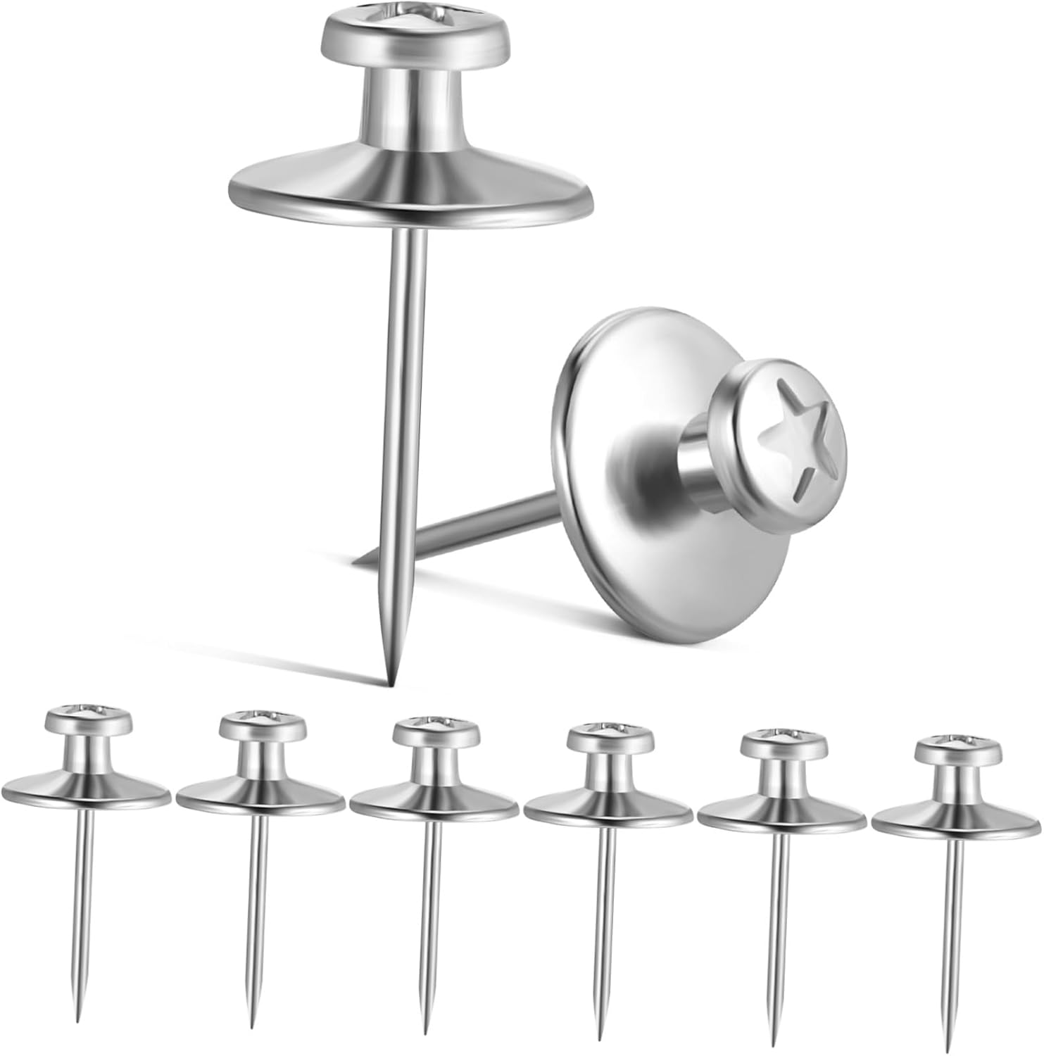 50 clavos de doble cabeza para cuadros, de aleación de zinc, para ...