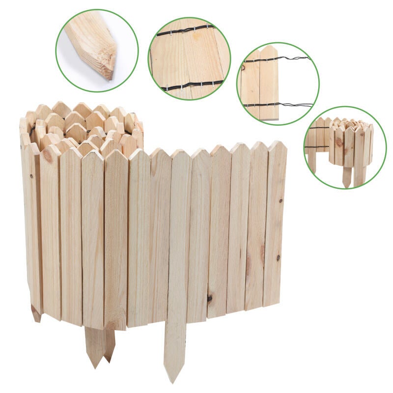 Valla de madera para jardín Valla de madera para jardín de pino 200*40 ...
