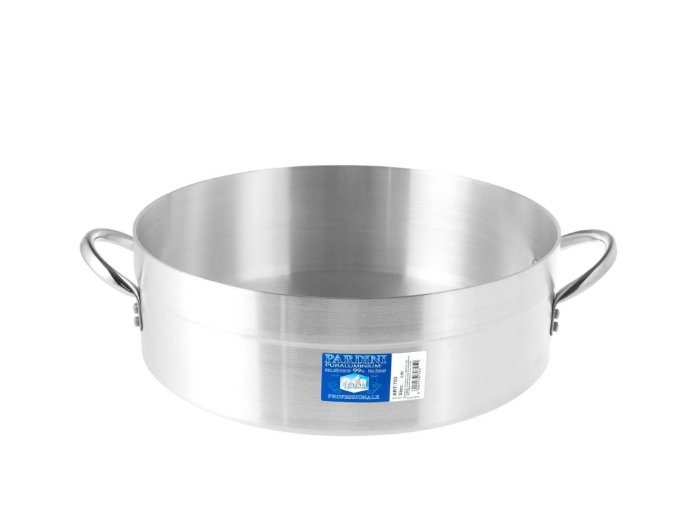 Casserole basse en aluminium Pardini Albergo 2 poignées 38 cm. | Leroy ...