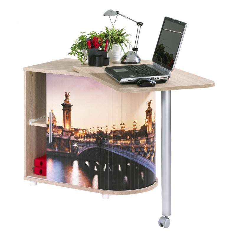 Table pivotante chêne naturel imprimé pont de Paris Cool | Leroy Merlin