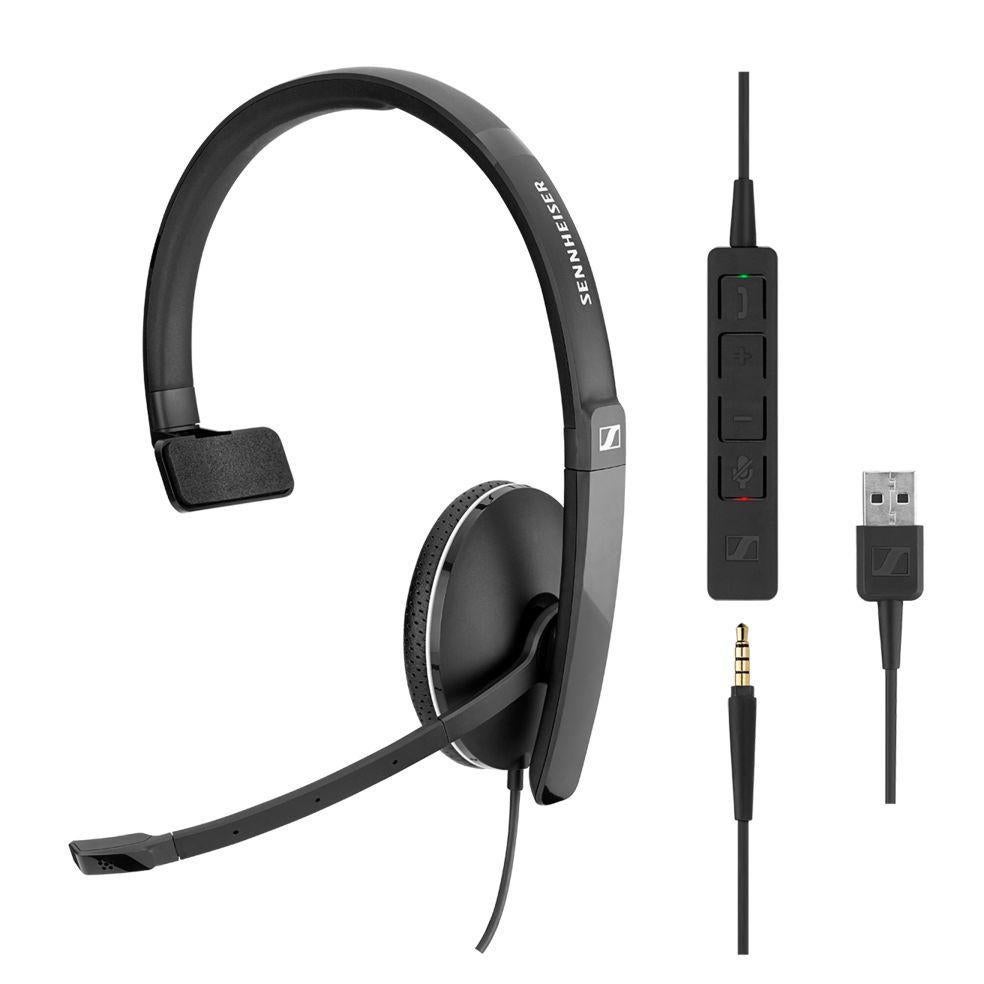 Auriculares epos sennheiser sc 135 jack 3.5mm usb microfono negro | Leroy Merlin