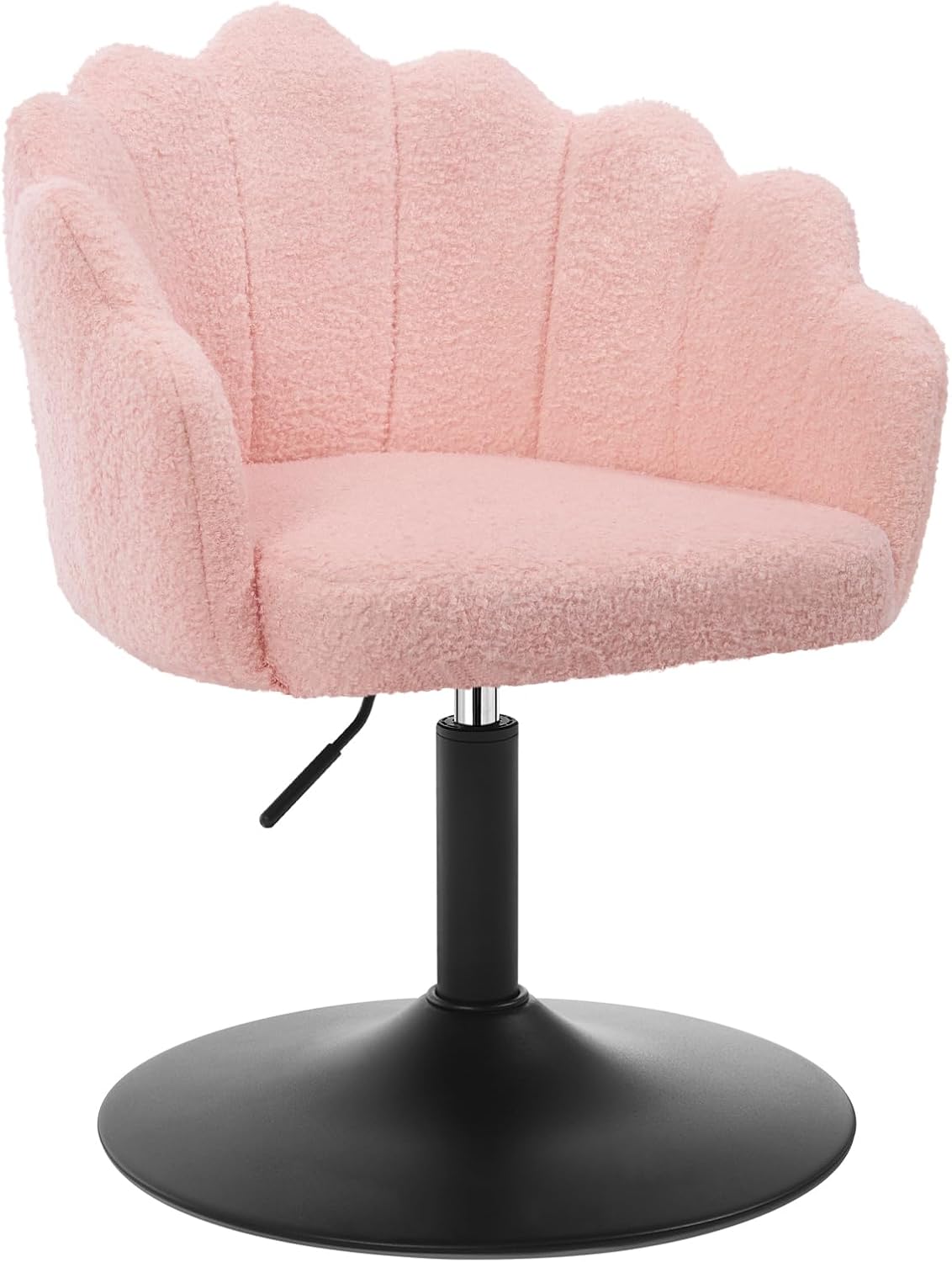 Chaise de Coiffeuse WOLTU, Fauteuil Pivotant en Tissu Bouclé, Réglable ...