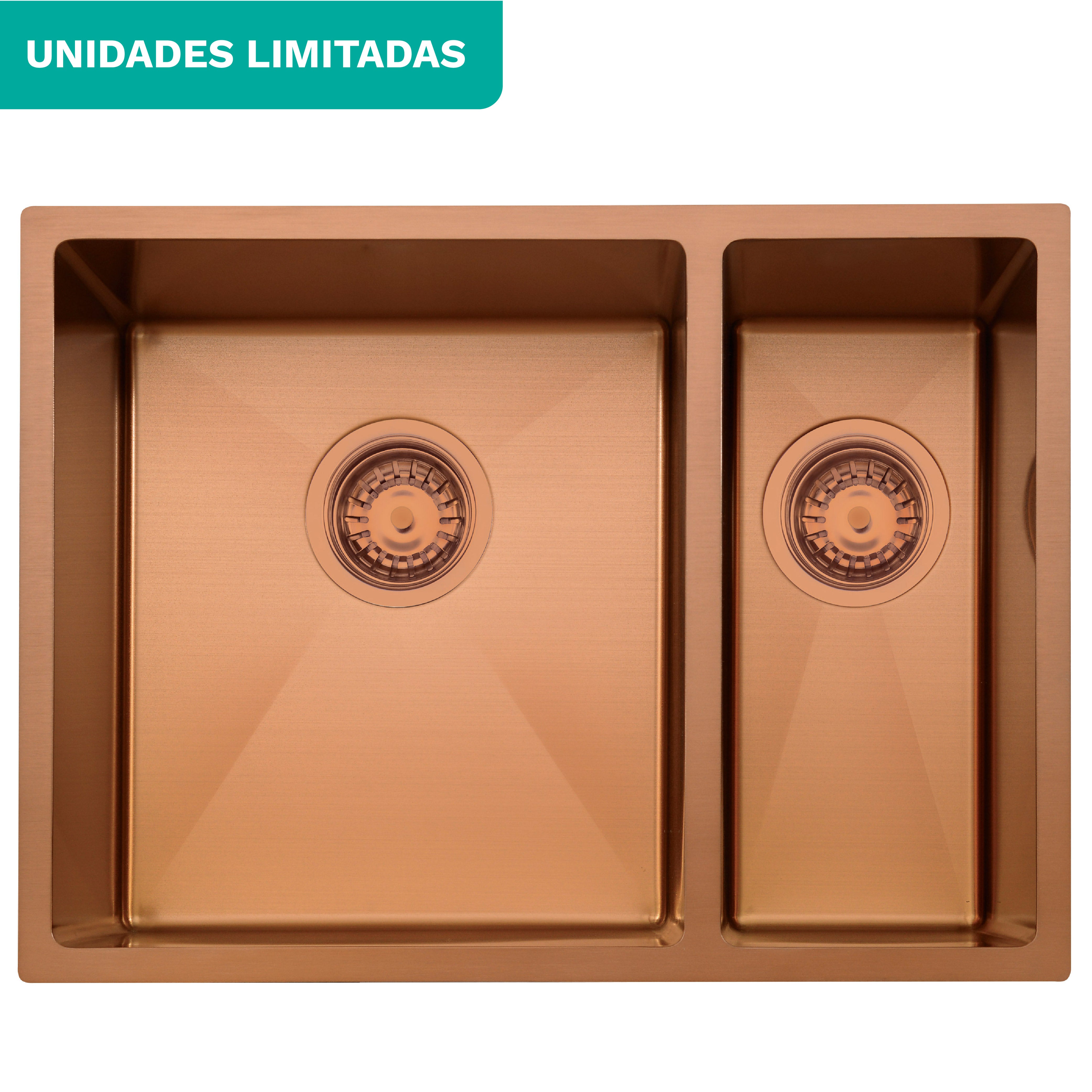 Fregadero de cocina 60x40 cm acero inoxidable AISI 304 un seno y medio ...