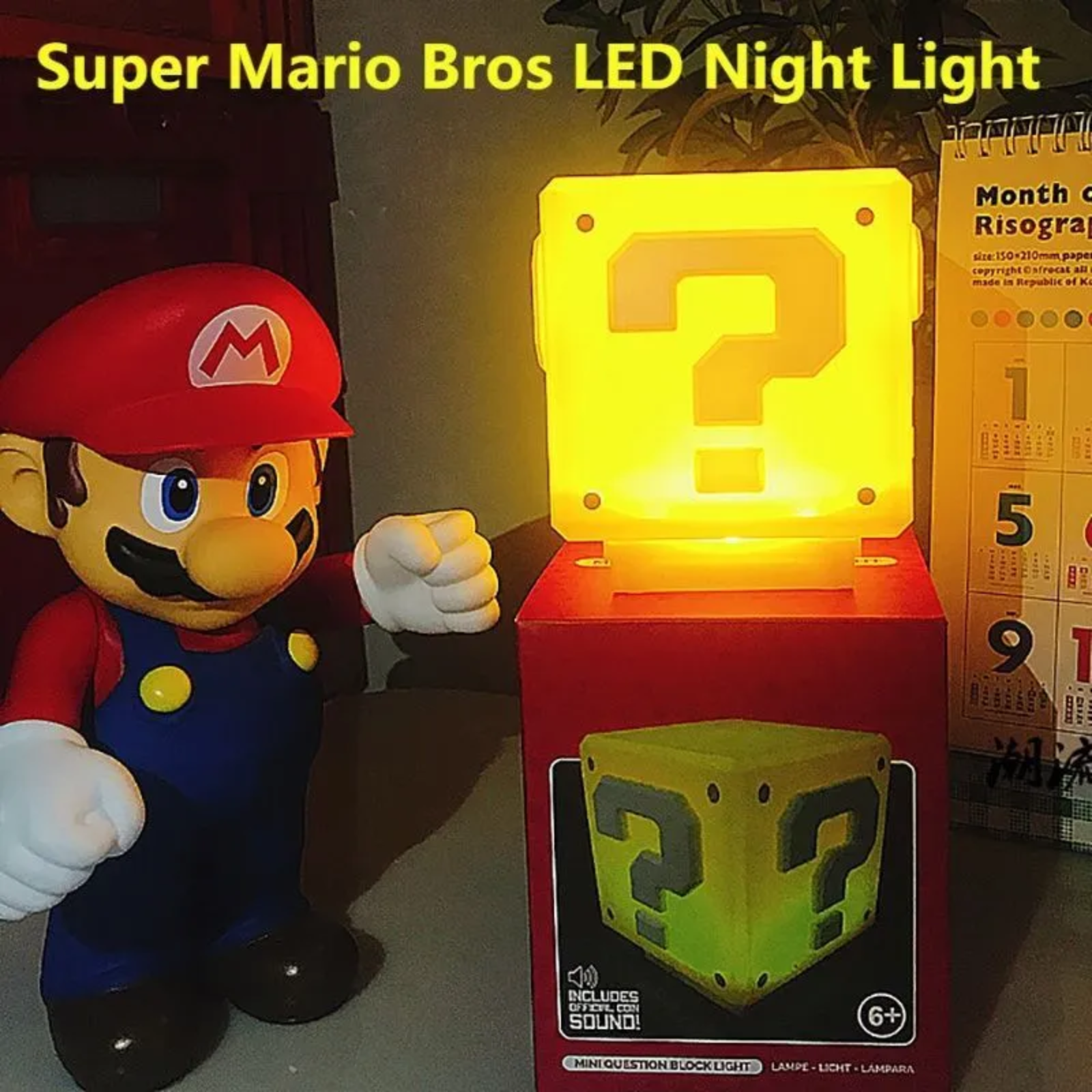 Mario - style peripherals, question mark cubes, notte luci, 2W | Leroy ...