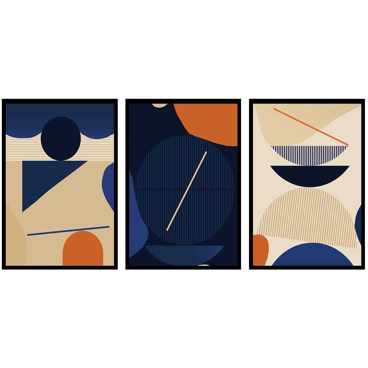 Color Block Trio, set di 3 poster a parete - 90x45cm | Leroy Merlin