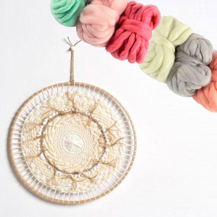 Telar redondo Ø 29 cm + 6 bolas de lana | Leroy Merlin