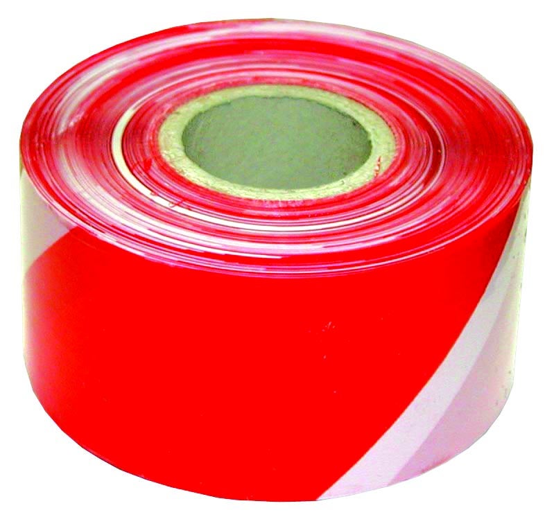 Ruban signalisation blanc/rouge 200m | Bricoman