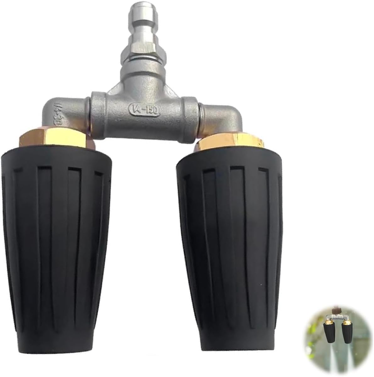 Double Buse de Pulvérisation Turbo Rotative,1/4" Connexion Rapide ...