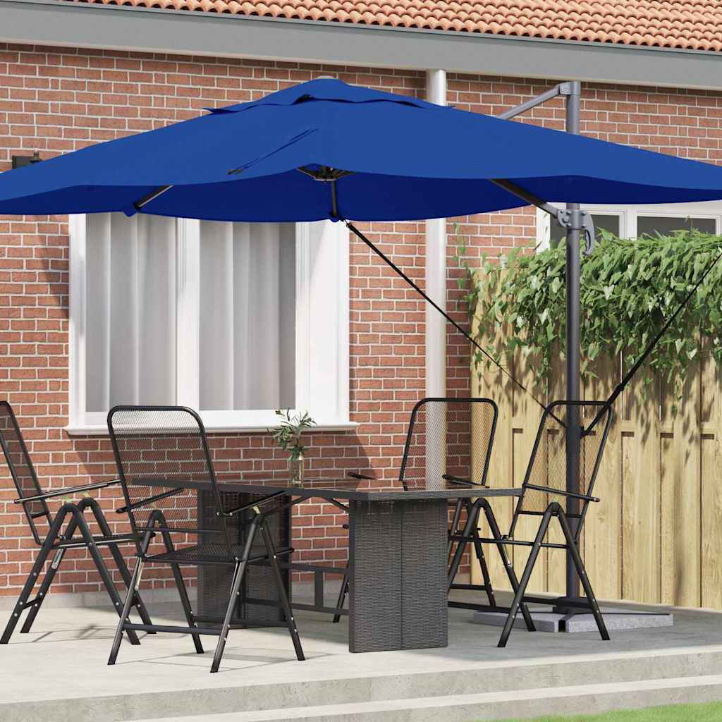 Parasol 351 x 250 x 260 cm Polyester et Aluminium Azur | Leroy Merlin