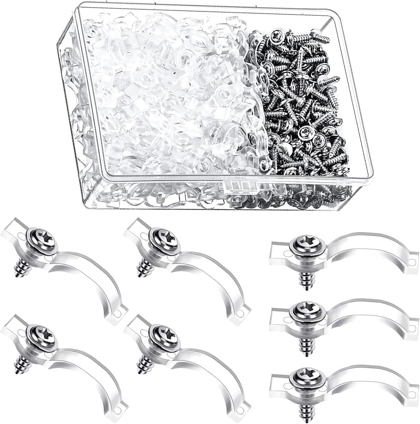 (Transparent) 200pcs Clip de Fixation Pour Bande LED10mm, Clip de ...