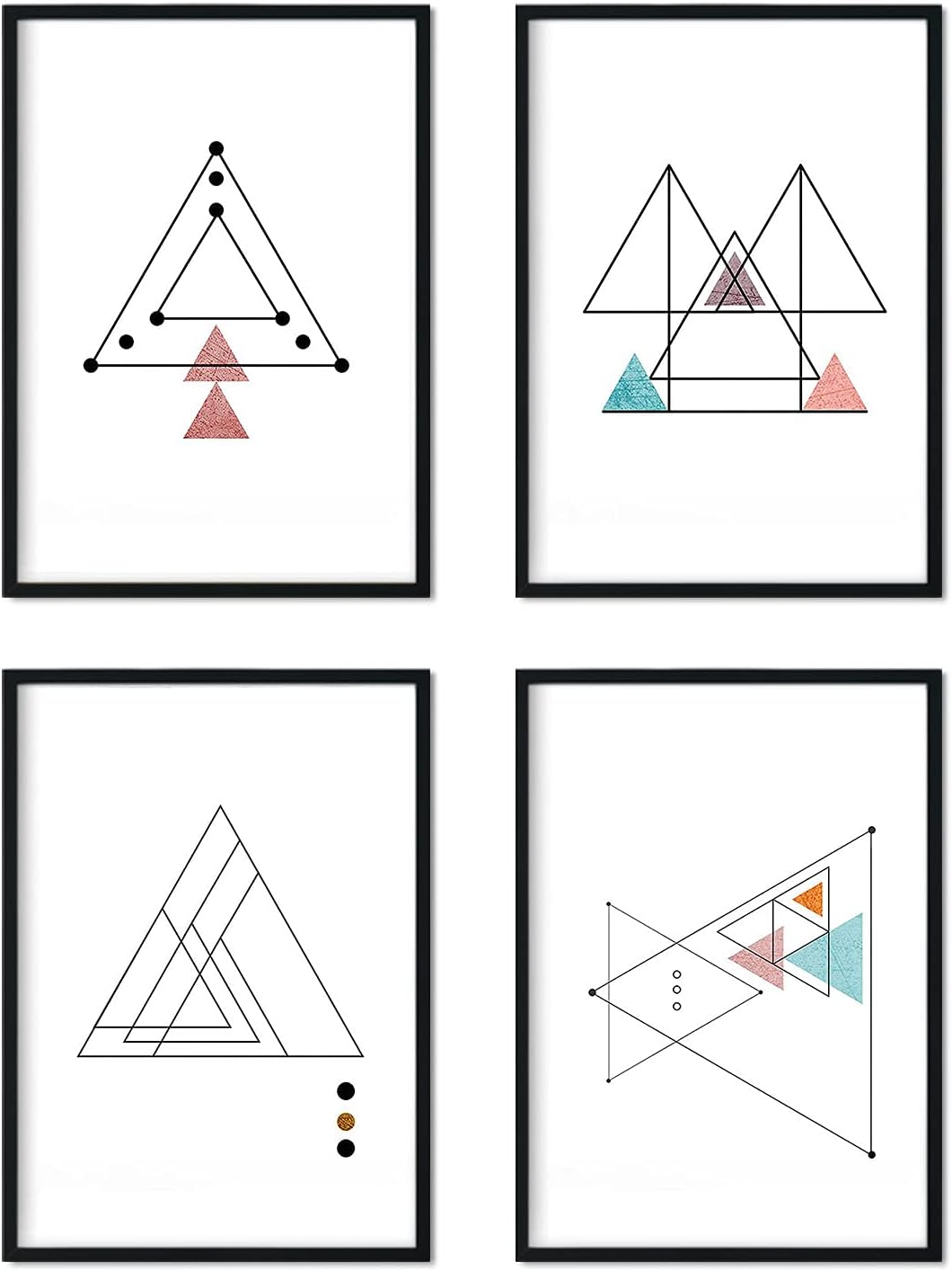 Set De 4 Láminas Para Enmarcar Trazo Fino Posters Estilo Nordico Con ...