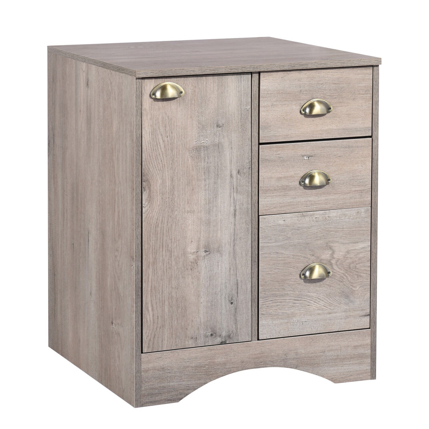 URBAN MEUBLE Classeur Encastrable avec 1 Porte & 3 Tiroirs Meuble de ...