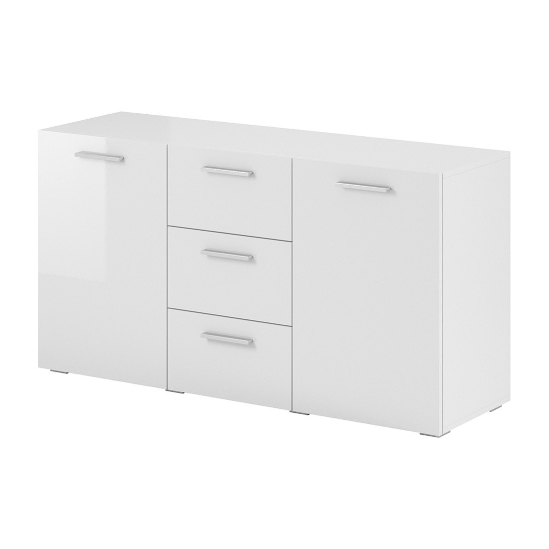 Buffet CONNOR coloris blanc, 132 x 69 x 39 cm | Leroy Merlin