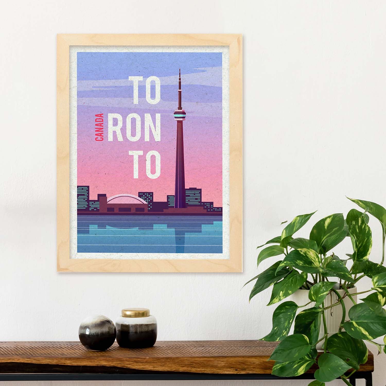 Toronto Laminate. Style Vintage. Affiche De La Ville En Couleurs ...