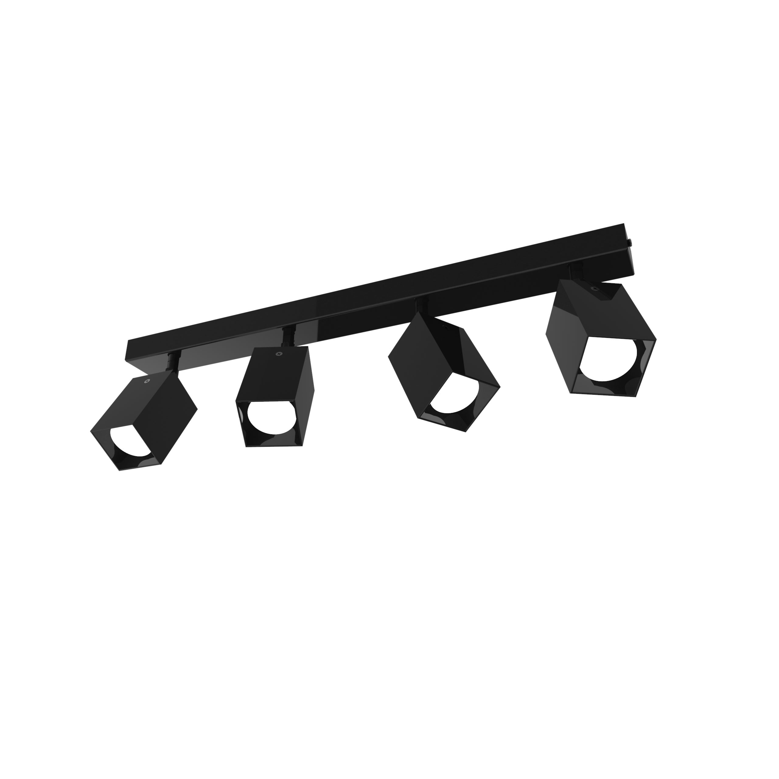 LUMICOM | BRINCK Lámpara de techo L, 4X GU10, max 33W, metal, negro ...